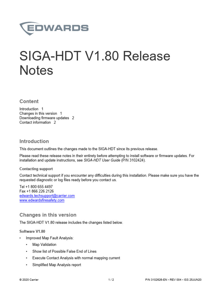 SIGA-HDT V1.80 Release Notes | PDF
