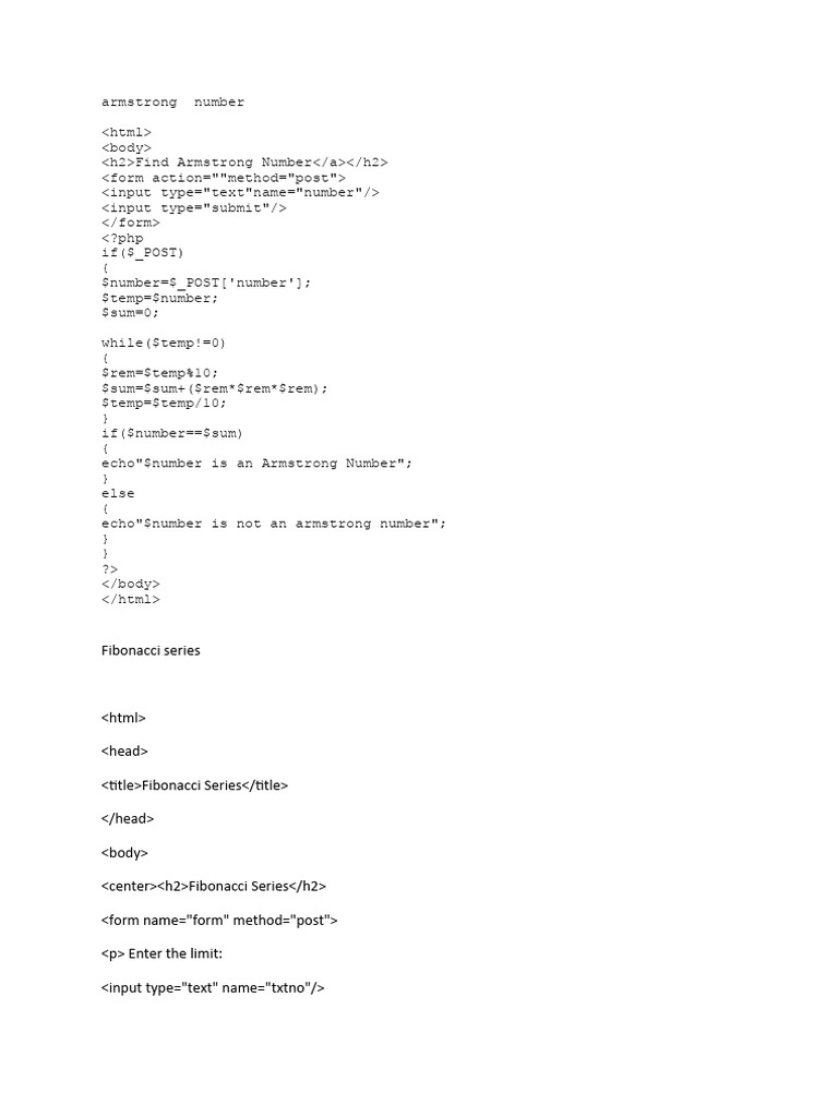 PHP Programs | PDF | Computer Programming | Php