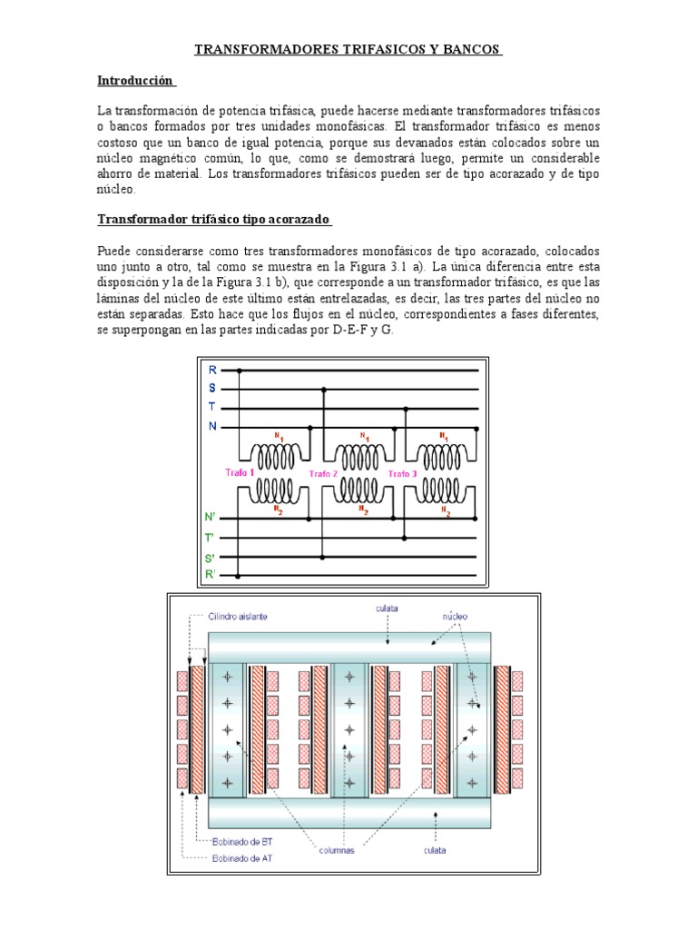 Transform Adores Trifasicos y Bancos | PDF | Transformador | Corriente eléctrica