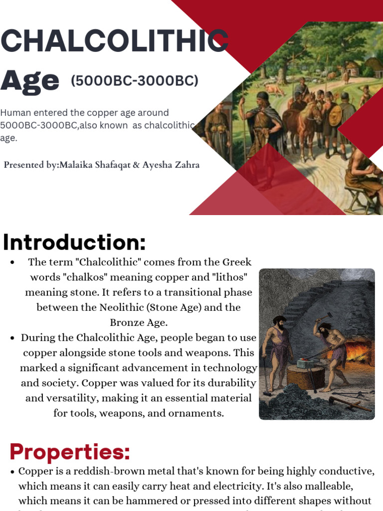 Overview of the Chalcolithic Age | PDF | Copper | Bronze