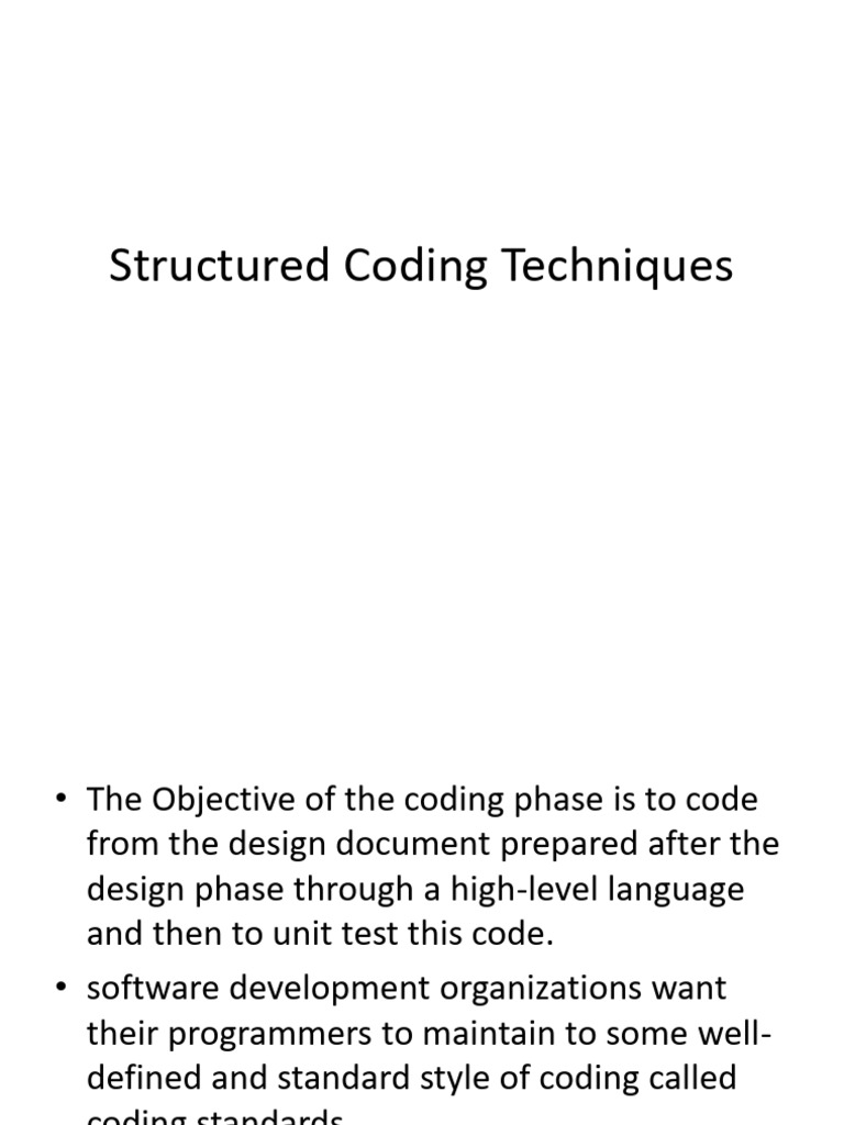Structured Coding Techniques Download Free Pdf Computer Programming Source Code 