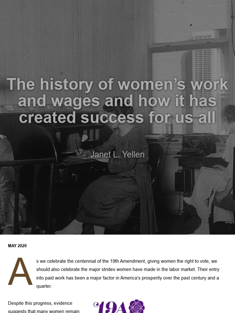 The History of Womens Work and Wages and How It Has Created Success For ...