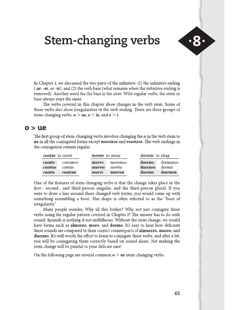 P1 Stem Changing Verbs | PDF