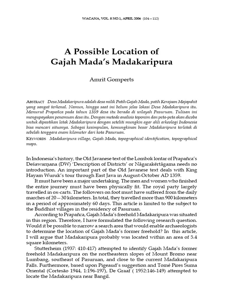 Amrit Gomperts - A Possible Location of | PDF