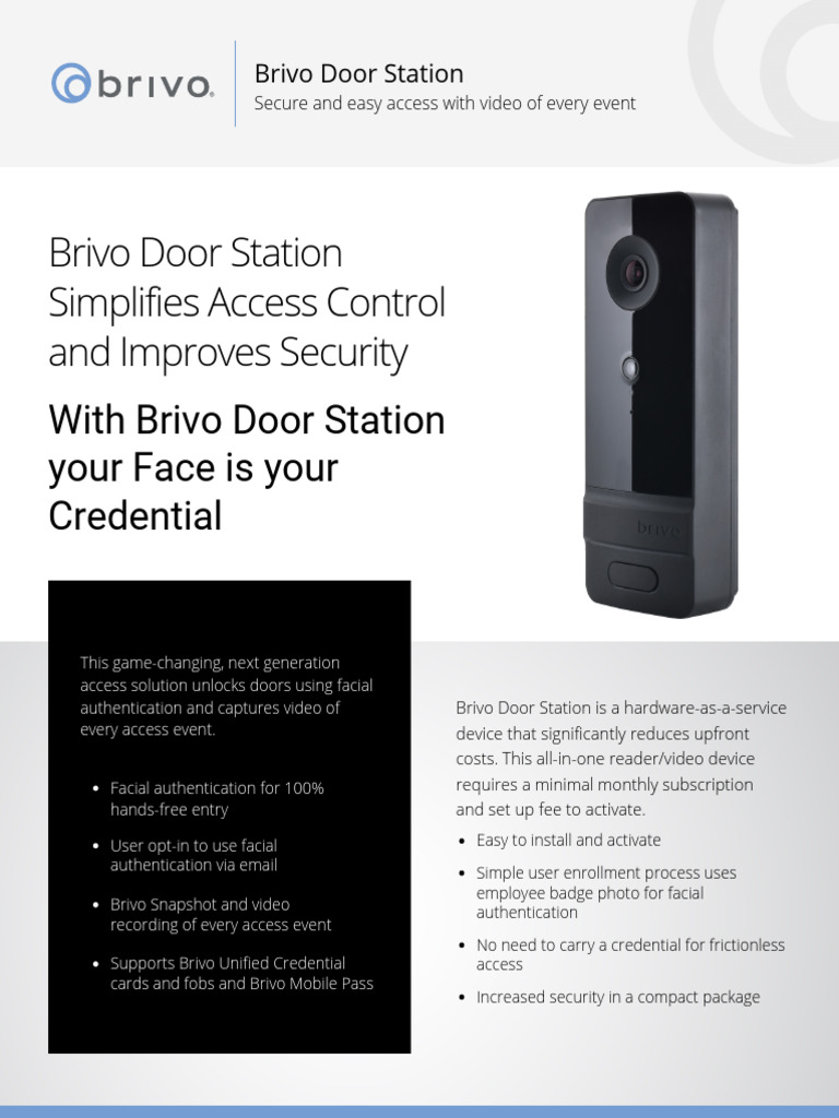 Brivo Door Station | PDF | Access Control | Computing