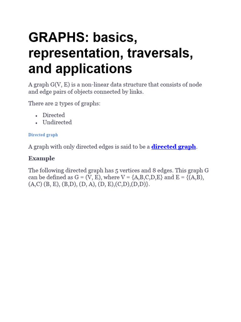 Graphs | Download Free PDF | Vertex (Graph Theory) | Combinatorics