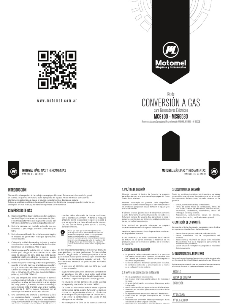 Manual - Conversion A Gas | PDF | Tornillo