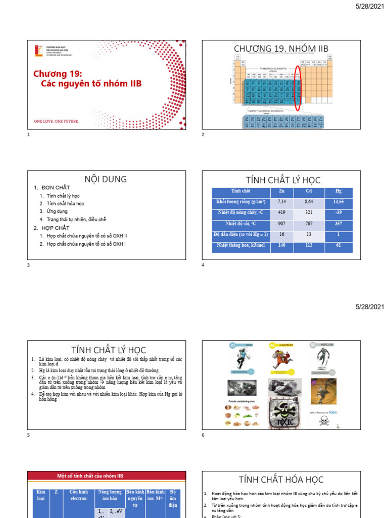 Chương 19 -Các nguyên tố nhóm IIB | PDF