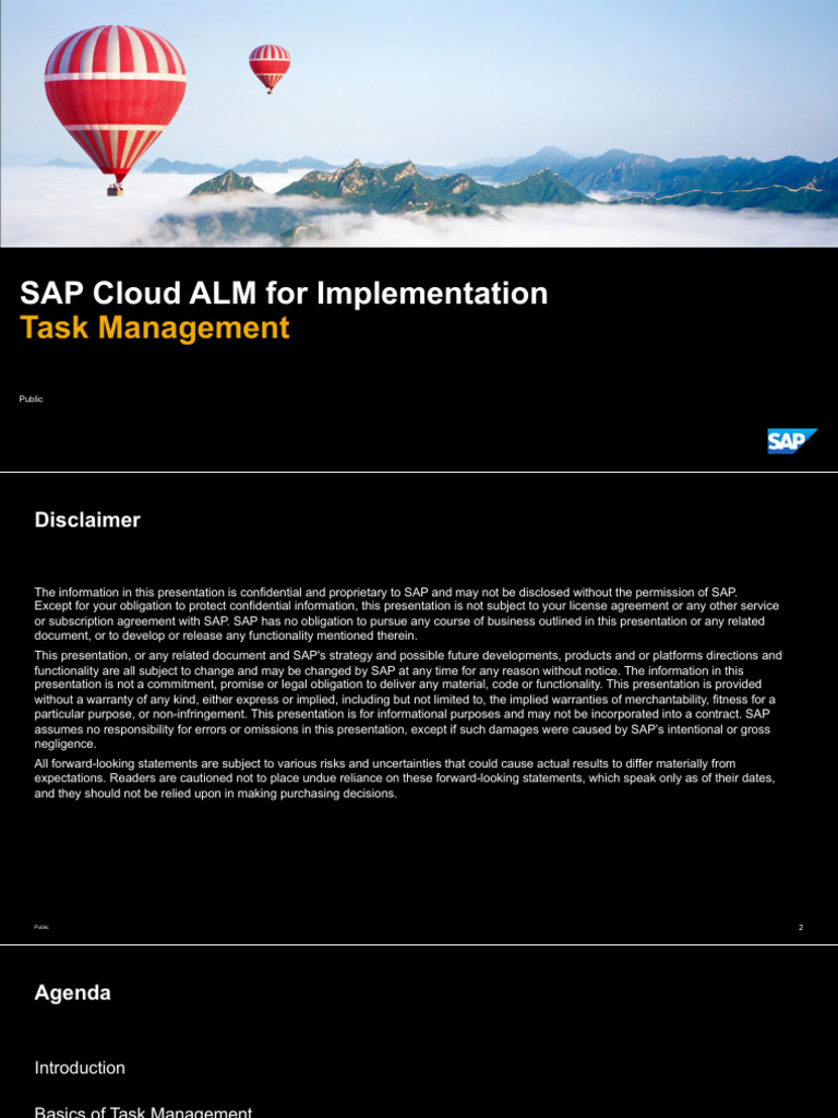 SAP Cloud ALM For Implementation - Tasks Management | PDF | Cloud Computing | Tag (Metadata)