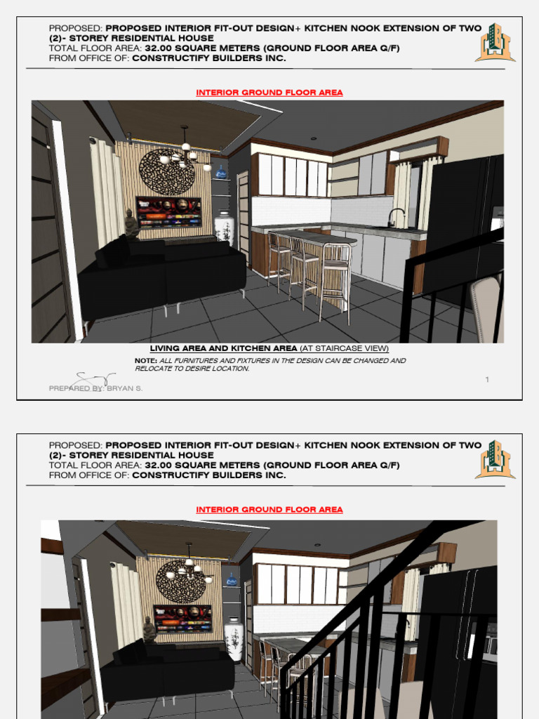 32 SQM GROUND FLR REMODEL | PDF | Residential Buildings | Houses