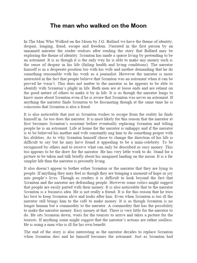 The Man Who Walked On The Moon | PDF