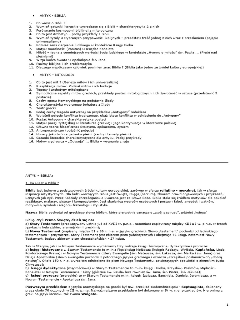 Biblia I Antyk | PDF