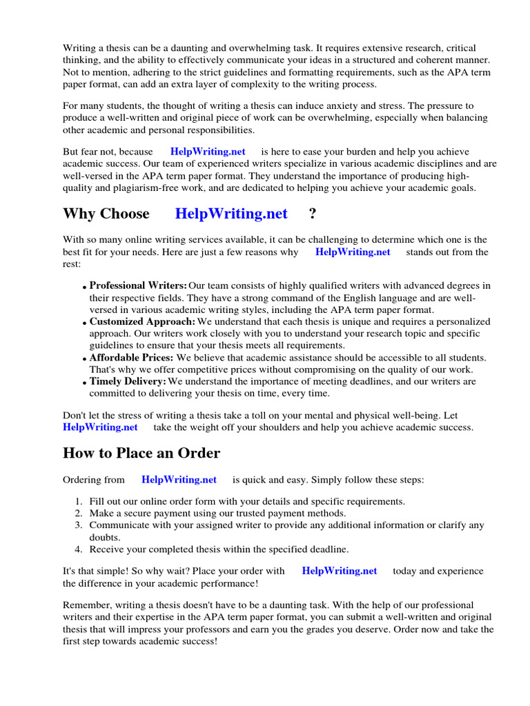 Apa Term Paper Format Template | PDF | Apa Style | Citation