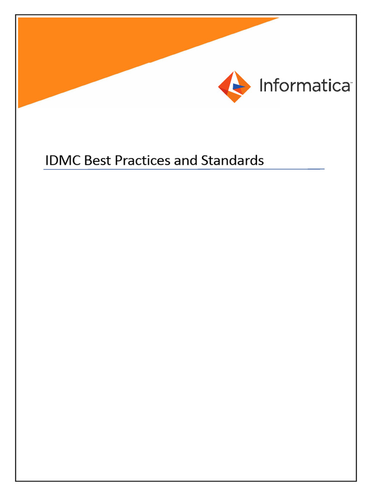 IDMC Best Practices and Standards | PDF | Cloud Computing | Java ...
