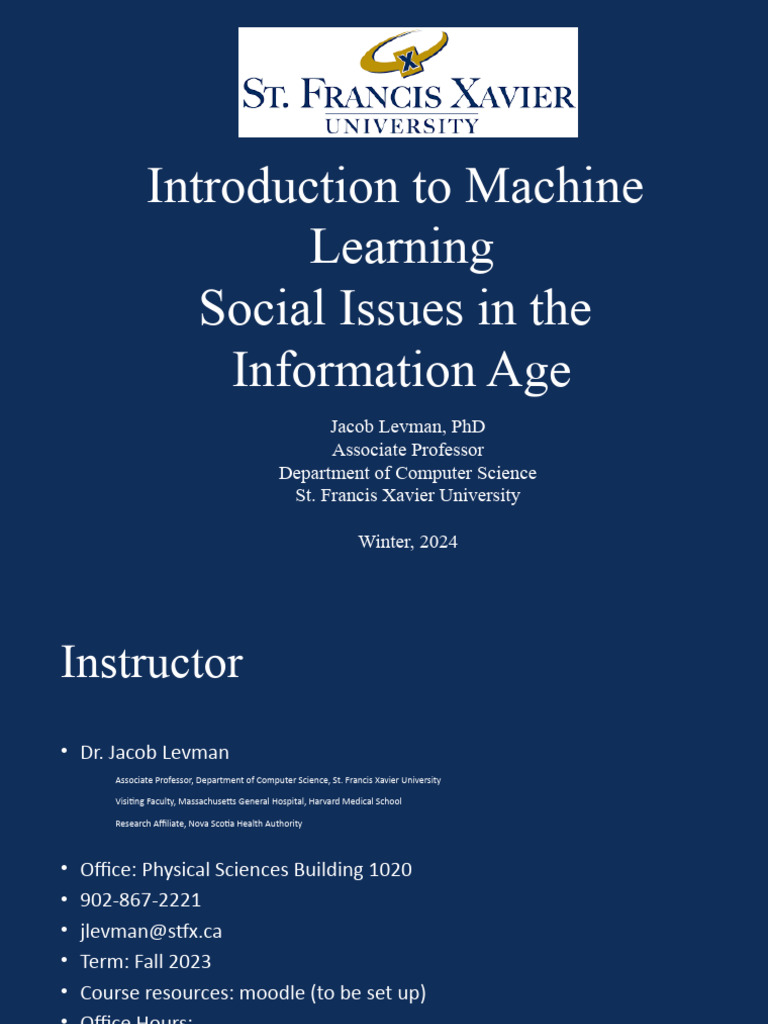 CS215 LectureSlidesSet2 IntroductionToMachineLearning AI | PDF ...