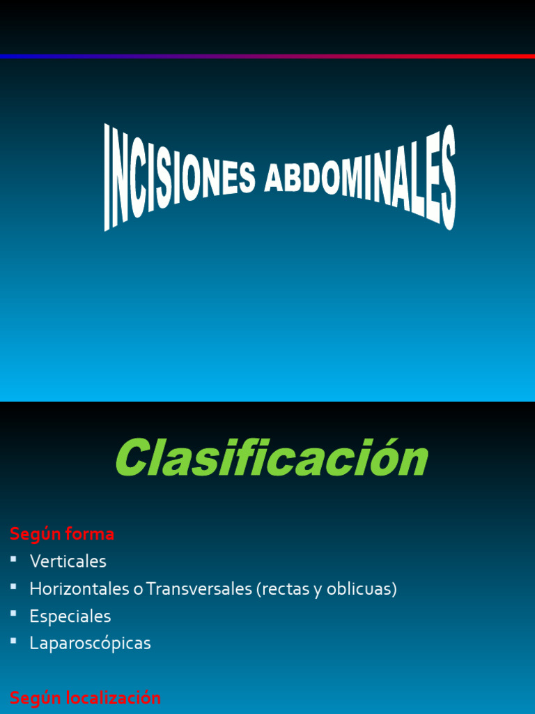 Seminario Incisiones | PDF