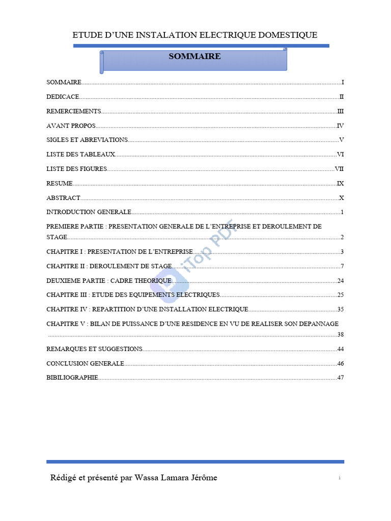 Étude Installation Électrique Domestique | PDF | Conducteur (électricité) | Électrotechnique