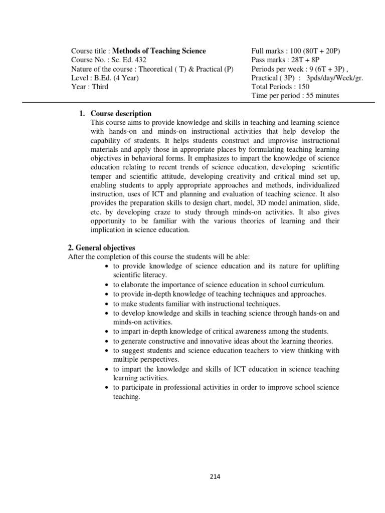 Final SC - Ed. 432. Method of Teaching Science | PDF | Constructivism ...