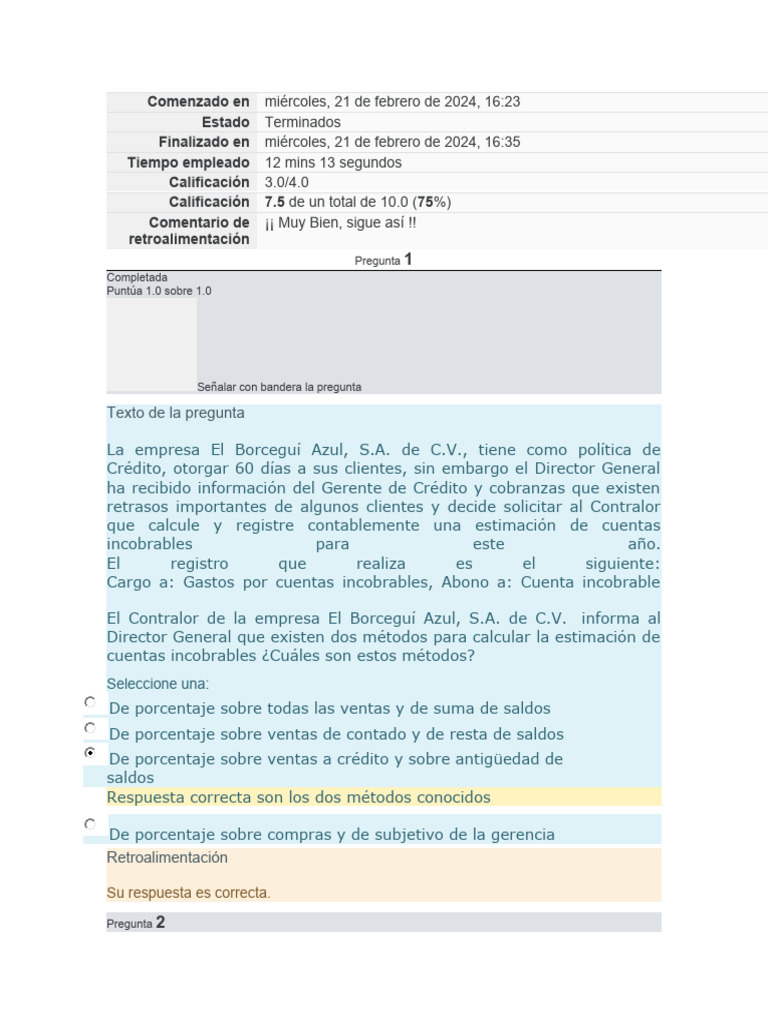 Punto Extra 2 | PDF | Deuda incobrable | Servicios financieros