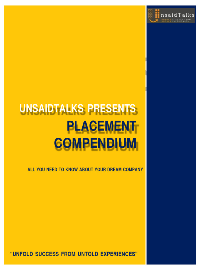 Unsaidtalks Placement Compendium | PDF | Computing
