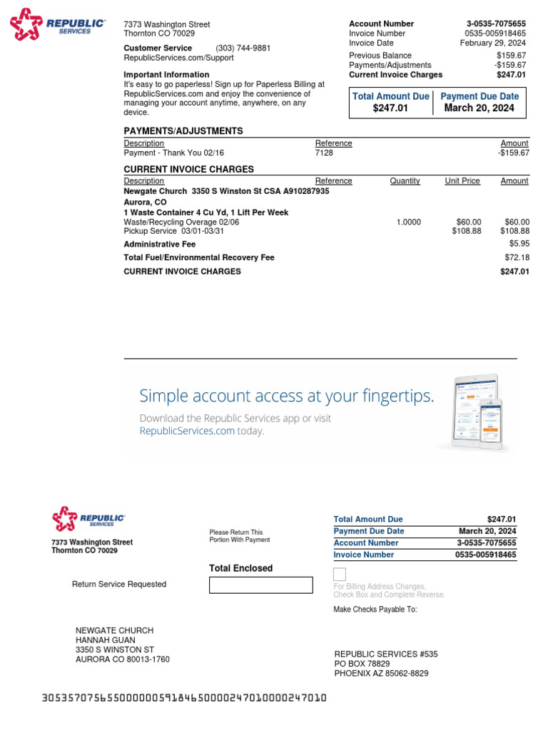 Invoice_Newgate_Church | PDF | Cheque | Fee
