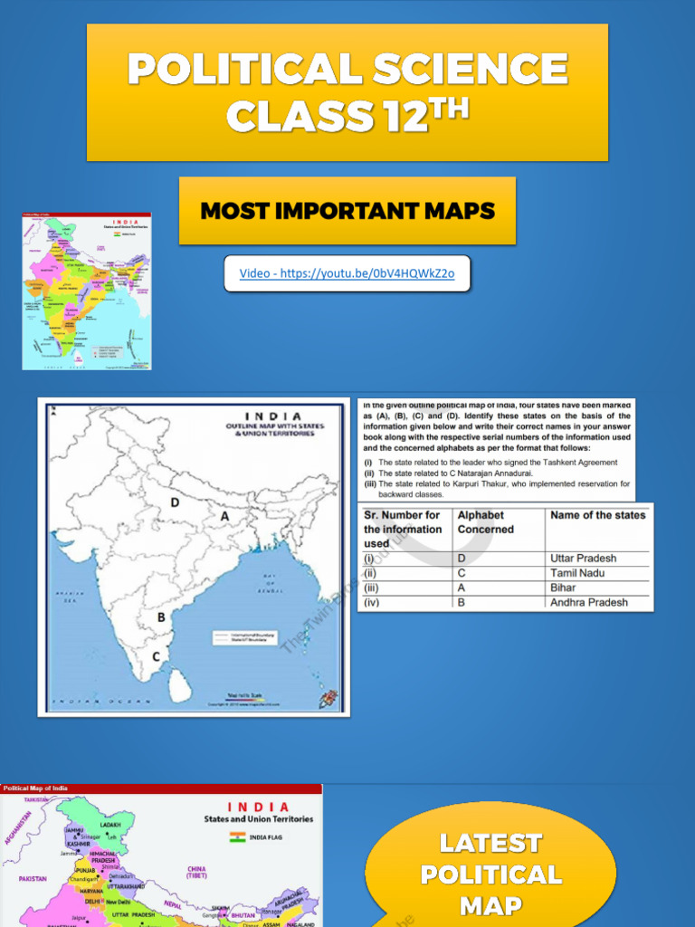 All Maps Political Science 2023-24 by The Twin | PDF | Politics Of India
