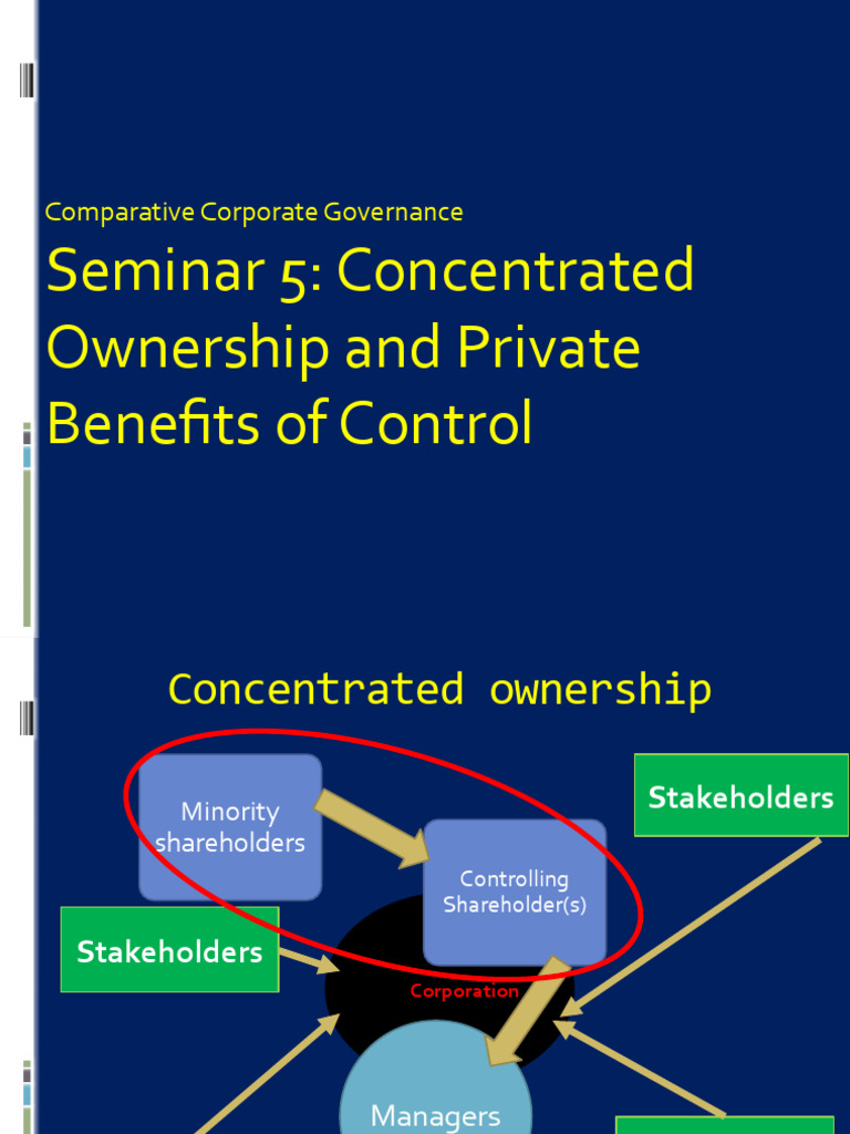 Seminar 5 Slides 1 - Concentrated Ownership and Private Benefits of ...