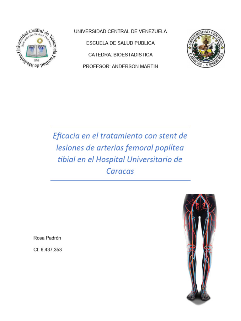 ANTEPROYECTO Rosa Padron Completado | PDF | Stent | Análisis de los datos
