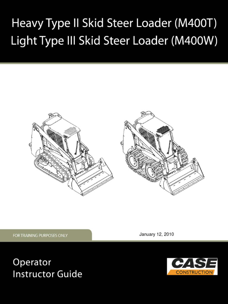 M400T Skid Steer - OP - Operator - Instructor Guide | PDF | Loader ...