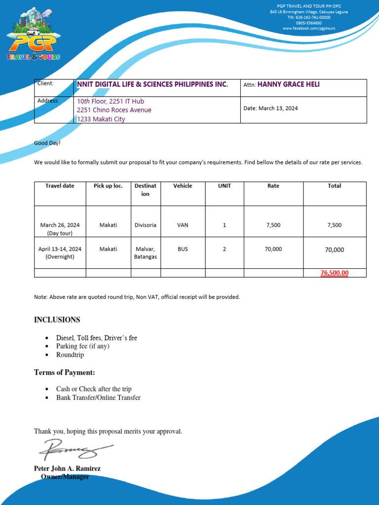 Proposal for NNIT Philippines Services | PDF