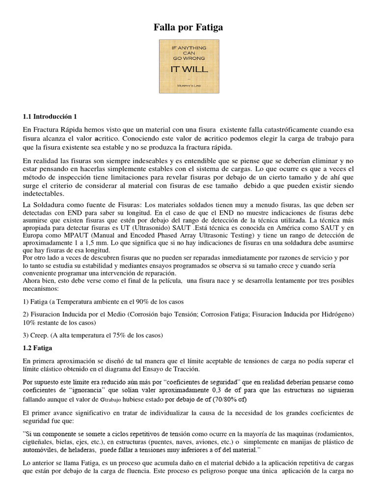 Fatiga SL PP | PDF | Fatiga (material) | Fractura