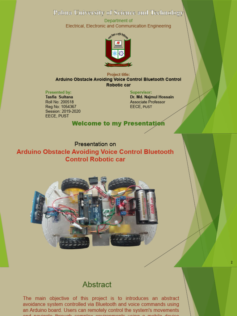 Arduino Obstacle Avoiding Voice Control Bluetooth Control Robotic Car by Tasfia Sultana 200518 ...