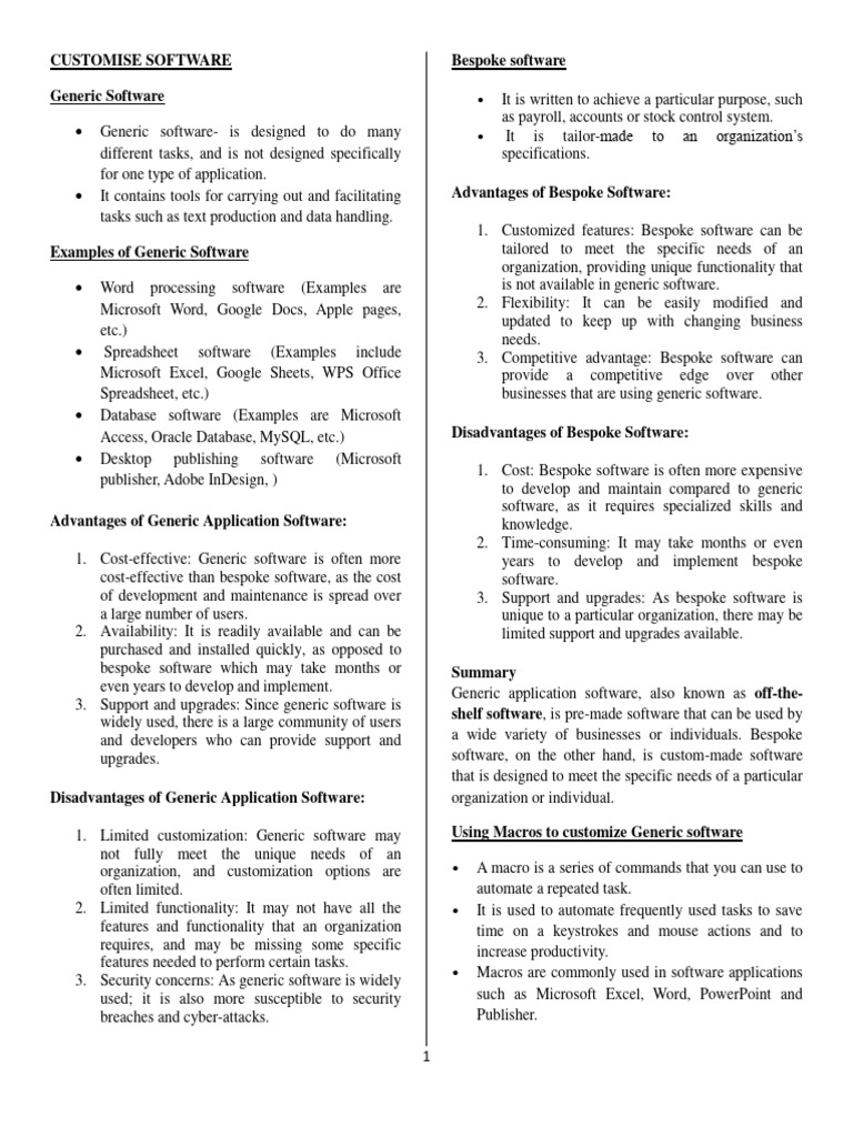 Customise Software Using Macros And Formulae Pdf Spreadsheet Macro Computer Science