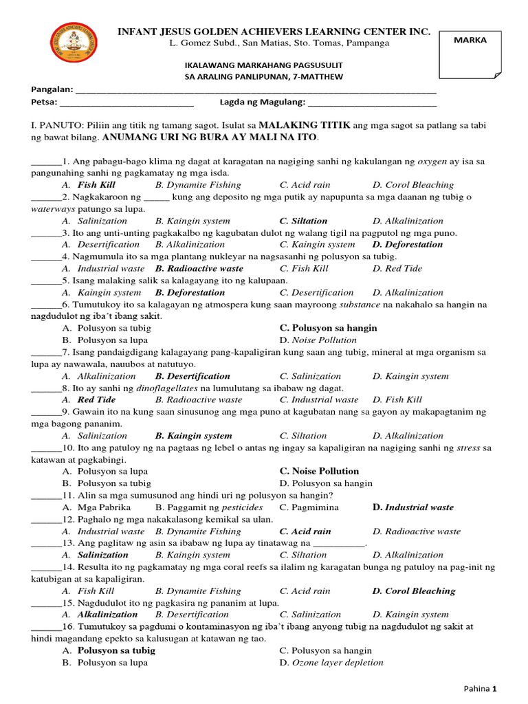 2nd PERIODICAL TEST 7 | PDF