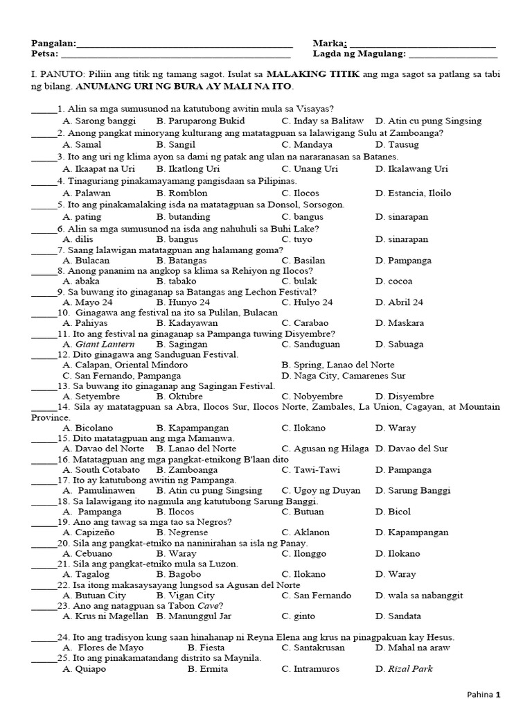 3rd PERIODICAL TEST 3 AP | PDF