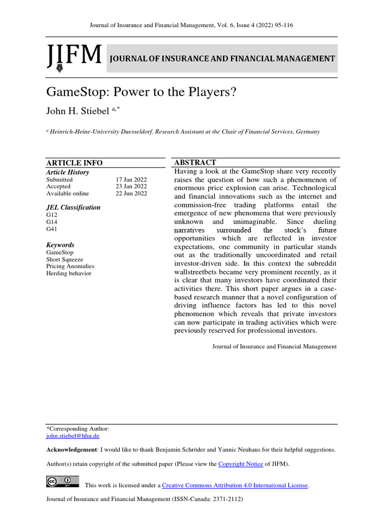 GameStop Power To The Players | PDF | Short (Finance) | Stocks