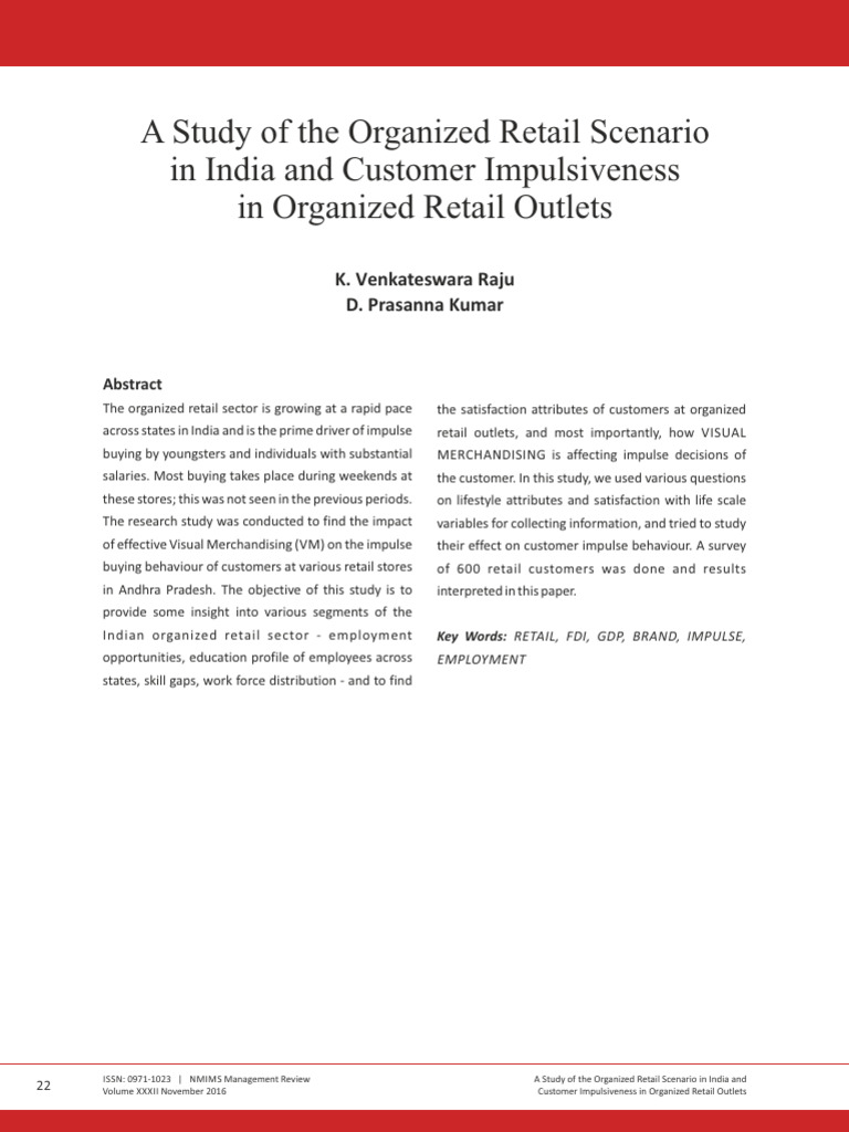 Organised Retail Sector | PDF | Retail | Sample Size Determination