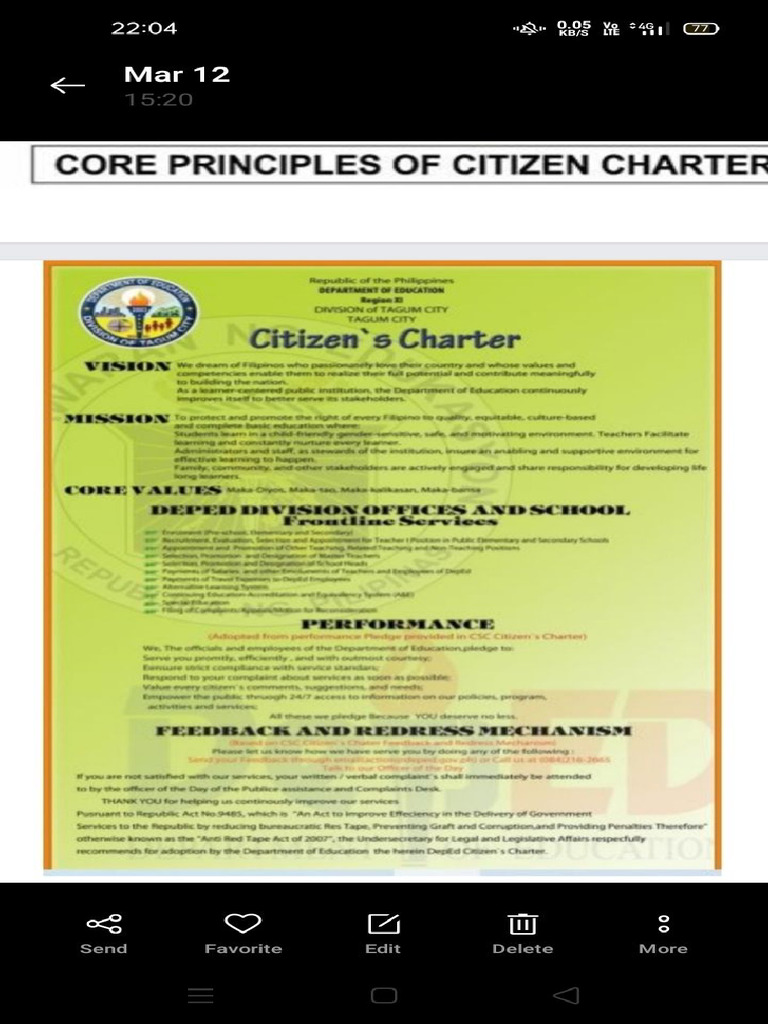 Citizen Charter | PDF