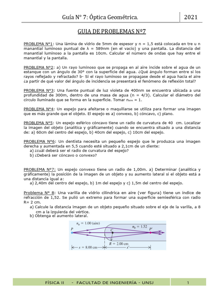 Guía 7 | PDF | Espejo | Óptica