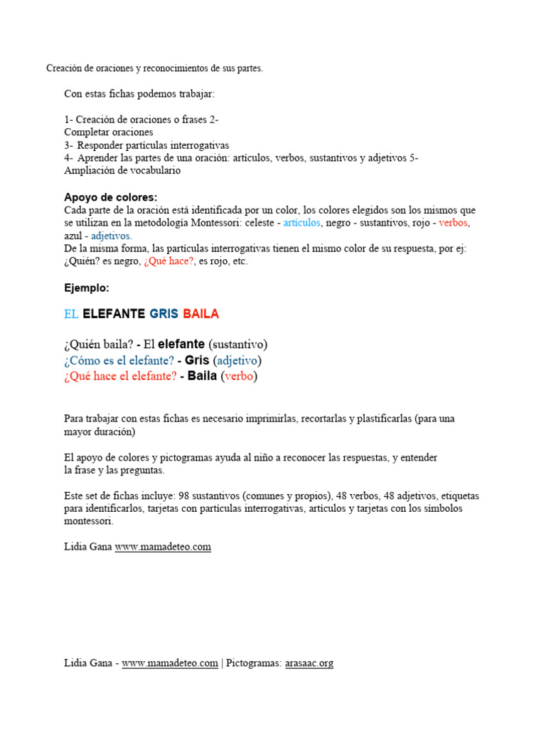 creamos+oraciones+y+reconocemos+sus+partes | PDF | Adjetivo