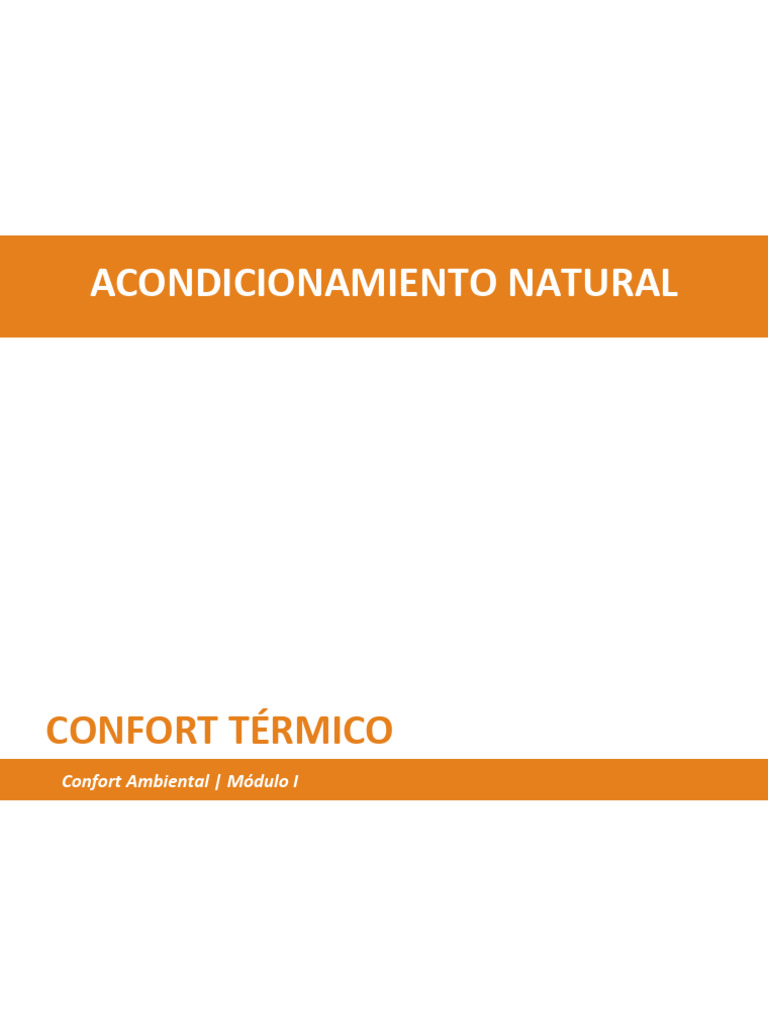 Confort Térmico y Variables Ambientales | PDF | Calor | Temperatura