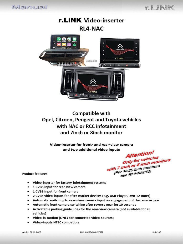 R.Link Video-Inserter Rl4-Nac | PDF | Power Supply | Video