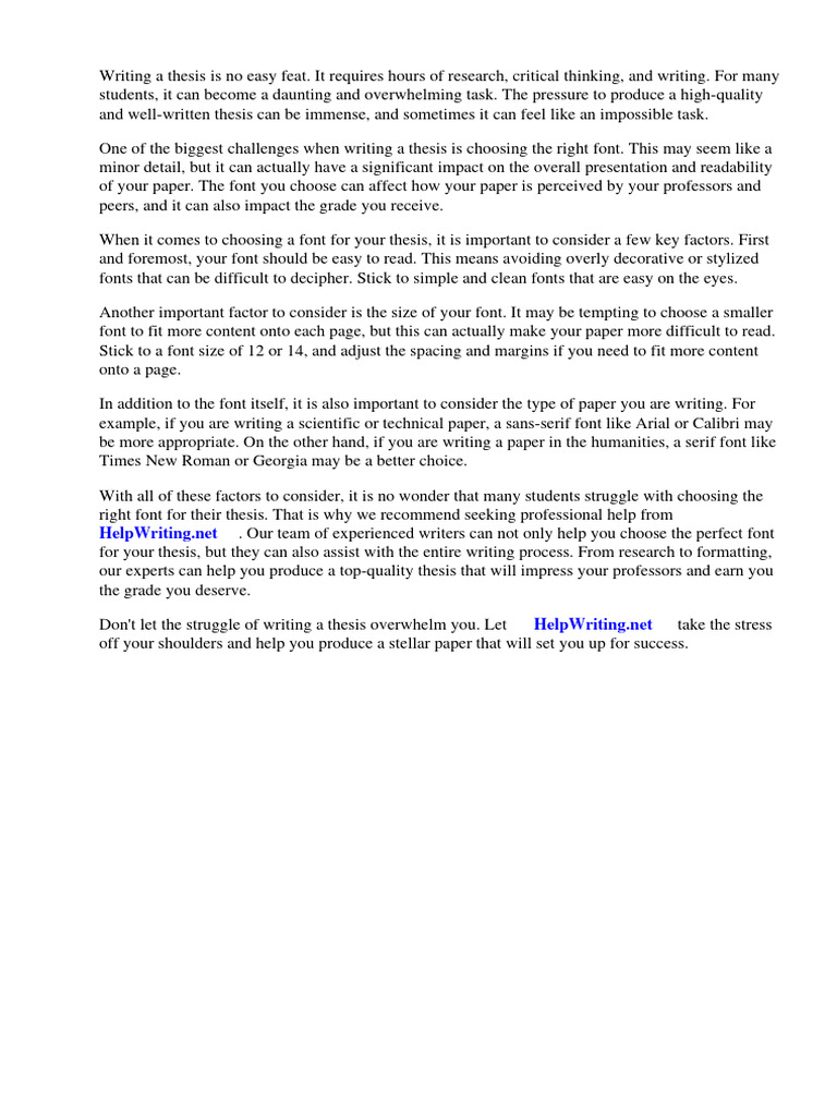 Term Paper Font | PDF | Typefaces | Thesis