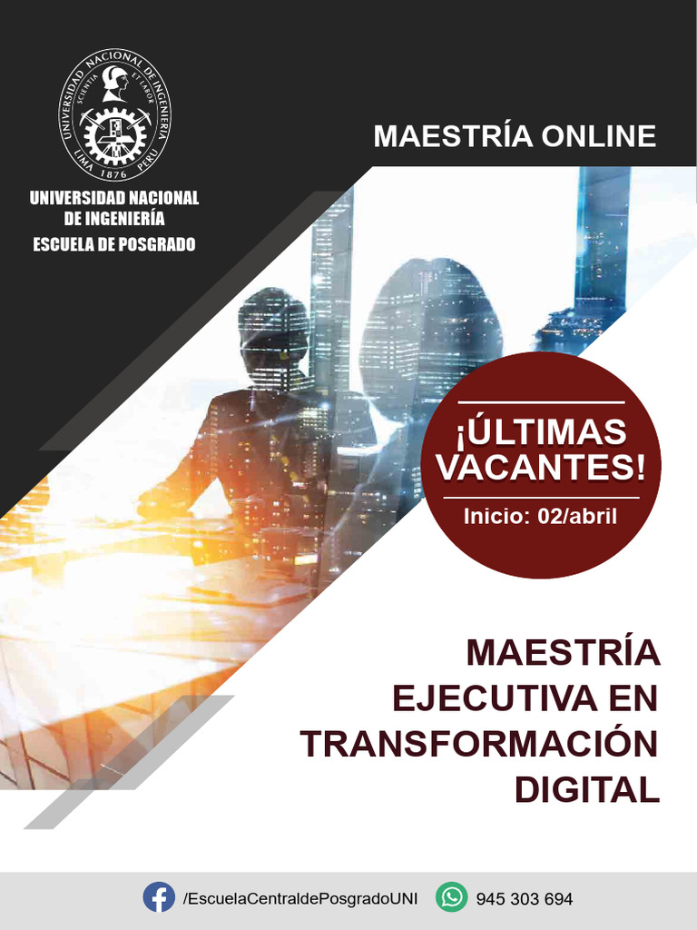 BROCHURE Maestria Transformacion Digital 2024-I | PDF | Diseño | Inteligencia artificial