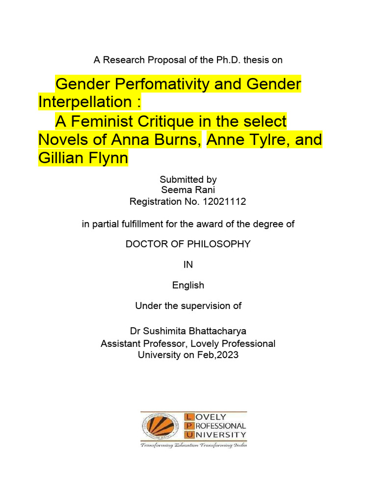 Gender Performity | PDF | Gender | Gender Studies