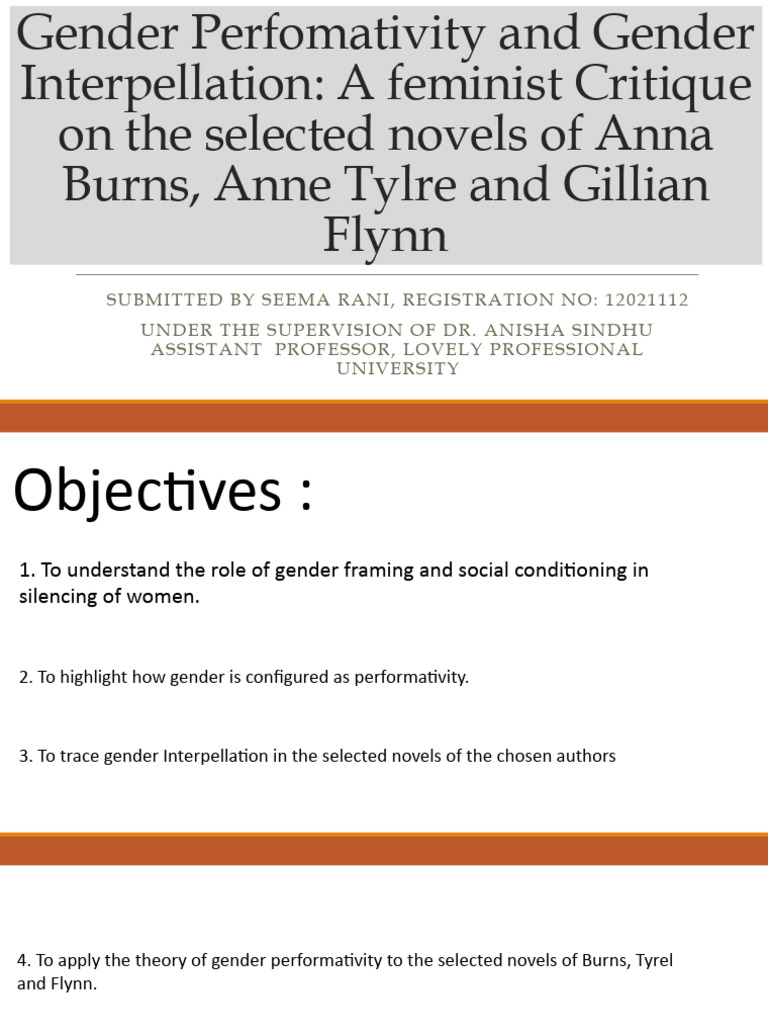 Gender Performativity in Novels | PDF | Gender Studies | Gender