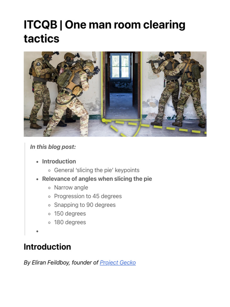 One-Man Room-Clearing Tactics - ITCQB - UF PRO Blog | Download Free PDF ...