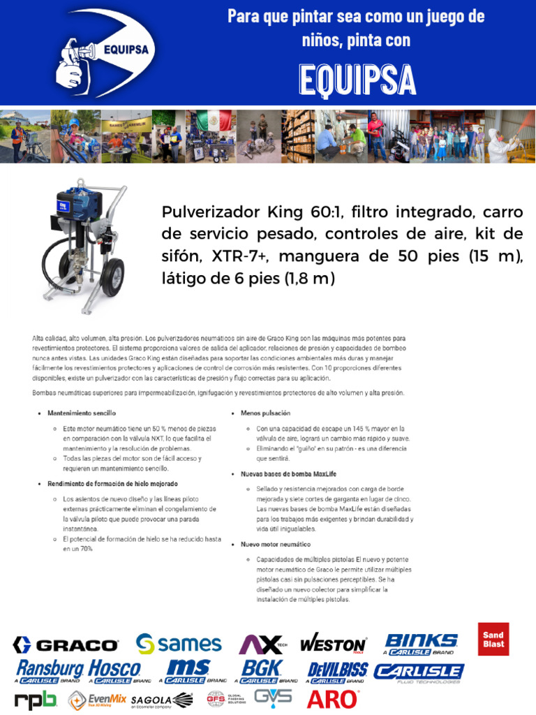 Pulverizador Graco 60:1 para Pintura | PDF