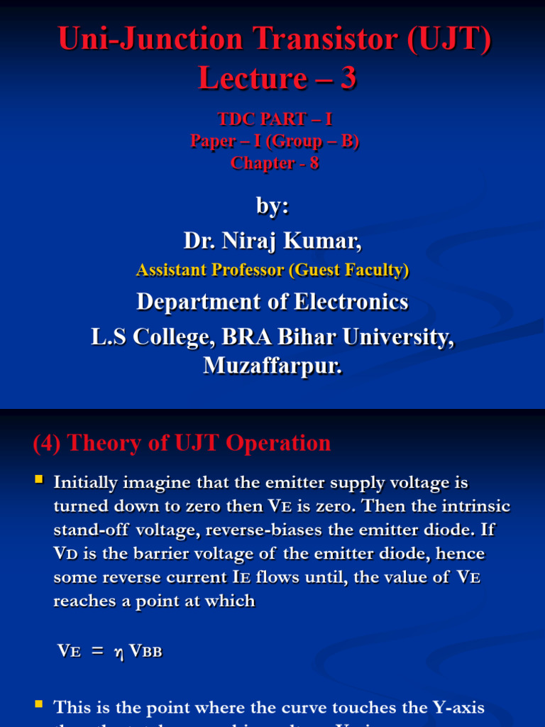 UJT Relaxation Oscillator Overview | PDF | Electronic Oscillator | P–N ...