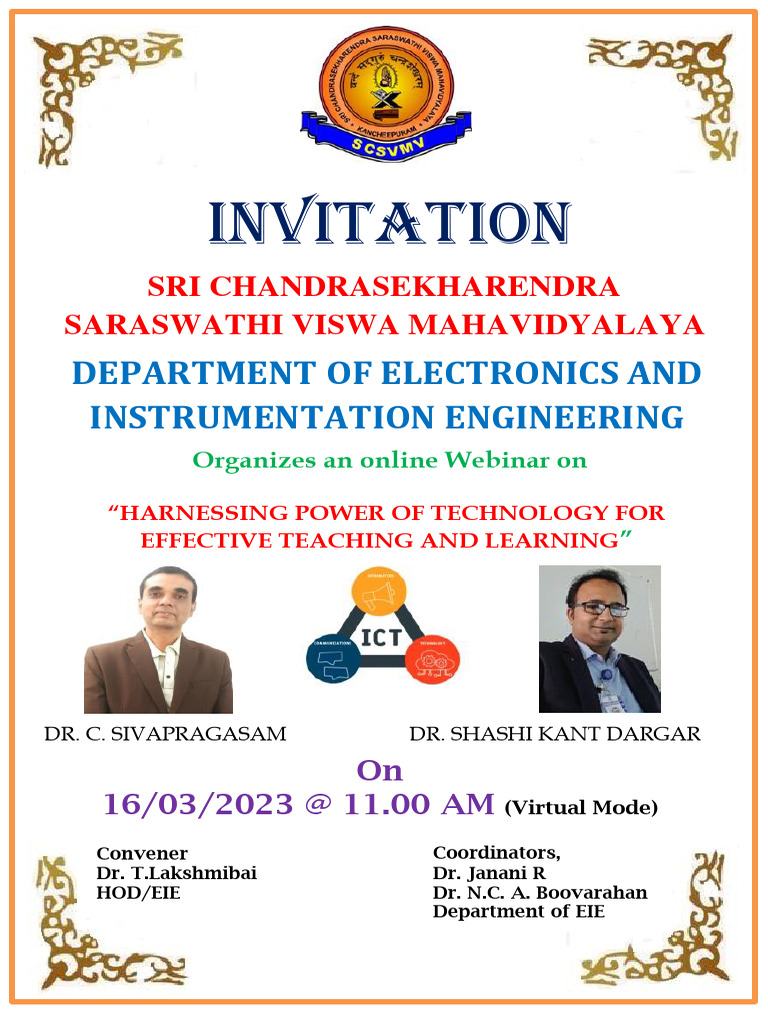 Seminar Invitation | PDF | Science & Mathematics | Technology & Engineering